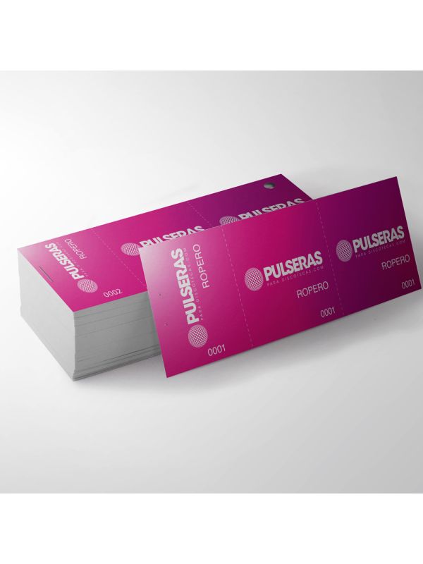 Tickets guarda-roupa personalizado para eventos -Tickets Roupeiro